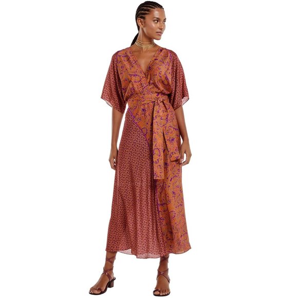 Vix | Dresses | Vix Dress S Maisa Long Dress Luri Plum Dolman Sleeve ...